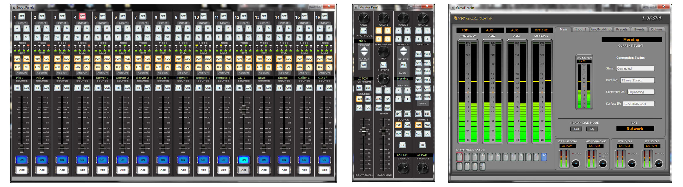 WHEATSTONE – CONSOLE VIRTUAL Glass E Software – Apoio Técnico